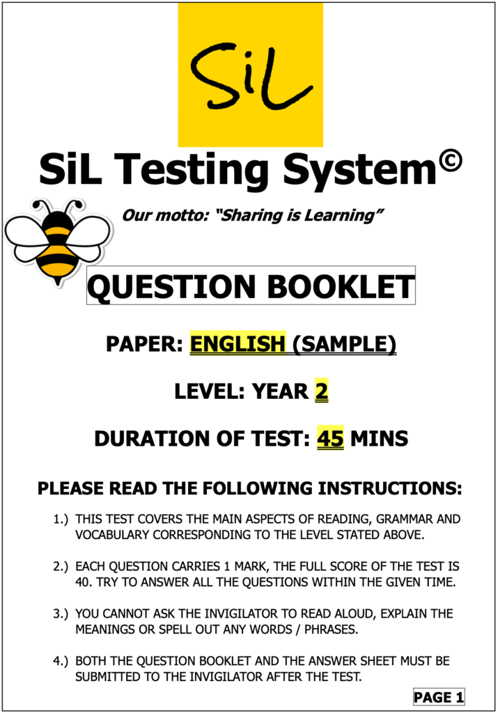 SiL Testing System - Sample Papers, Answer Keys and Curriculum Frameworks