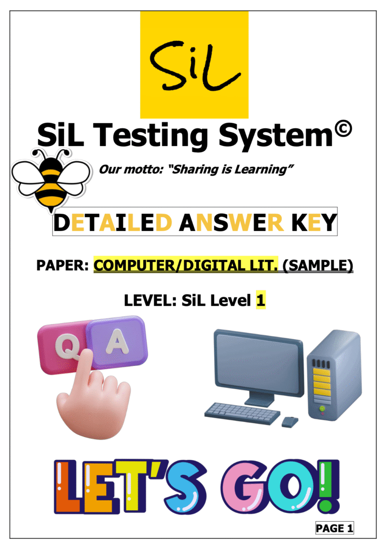 SiL Testing System - Computer/Digital Literacy Sample Papers, Answer ...