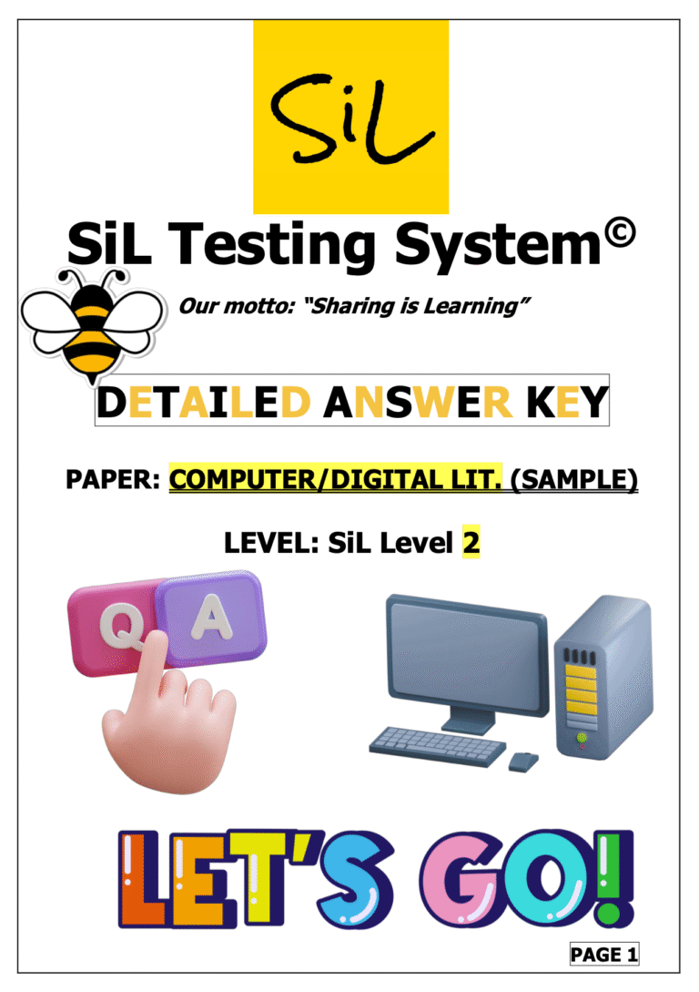 SiL Testing System - Computer/Digital Literacy Sample Papers, Answer ...