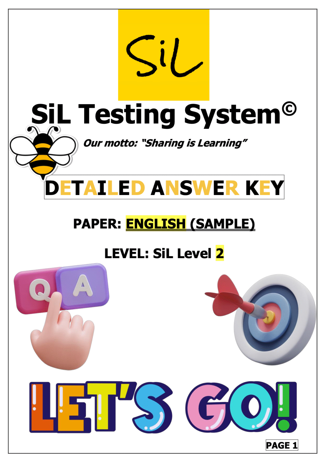 SiL Testing System - English Sample Papers, Answer Keys and Curriculum ...