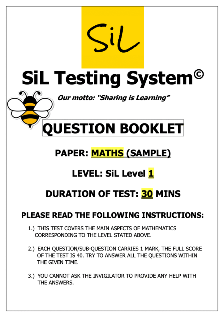 SiL Testing System - Maths Sample Papers, Answer Keys and Curriculum ...